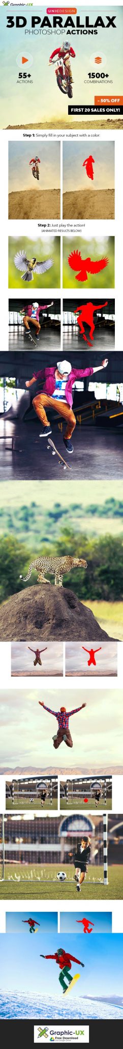 3D Parallax Animated Photoshop Actions – GraphicUX