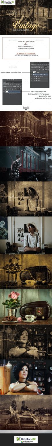Vintage Old Photo Effect – GraphicUX