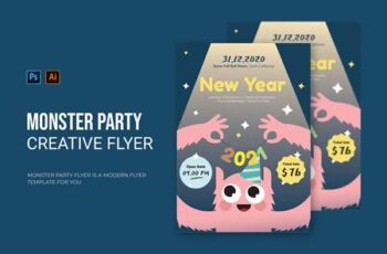 Monster Party Flyer – GraphicUX
