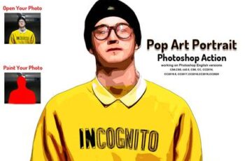 Pop Art Portrait Photoshop Action – GraphicUX